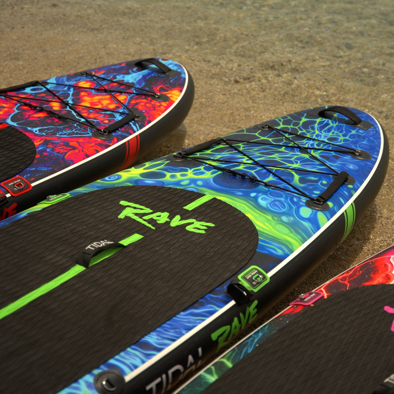 Tidal Rave™ ACRYLIC - Inflatable Paddle Board ~ Plazma – Tidal Rave Sports
