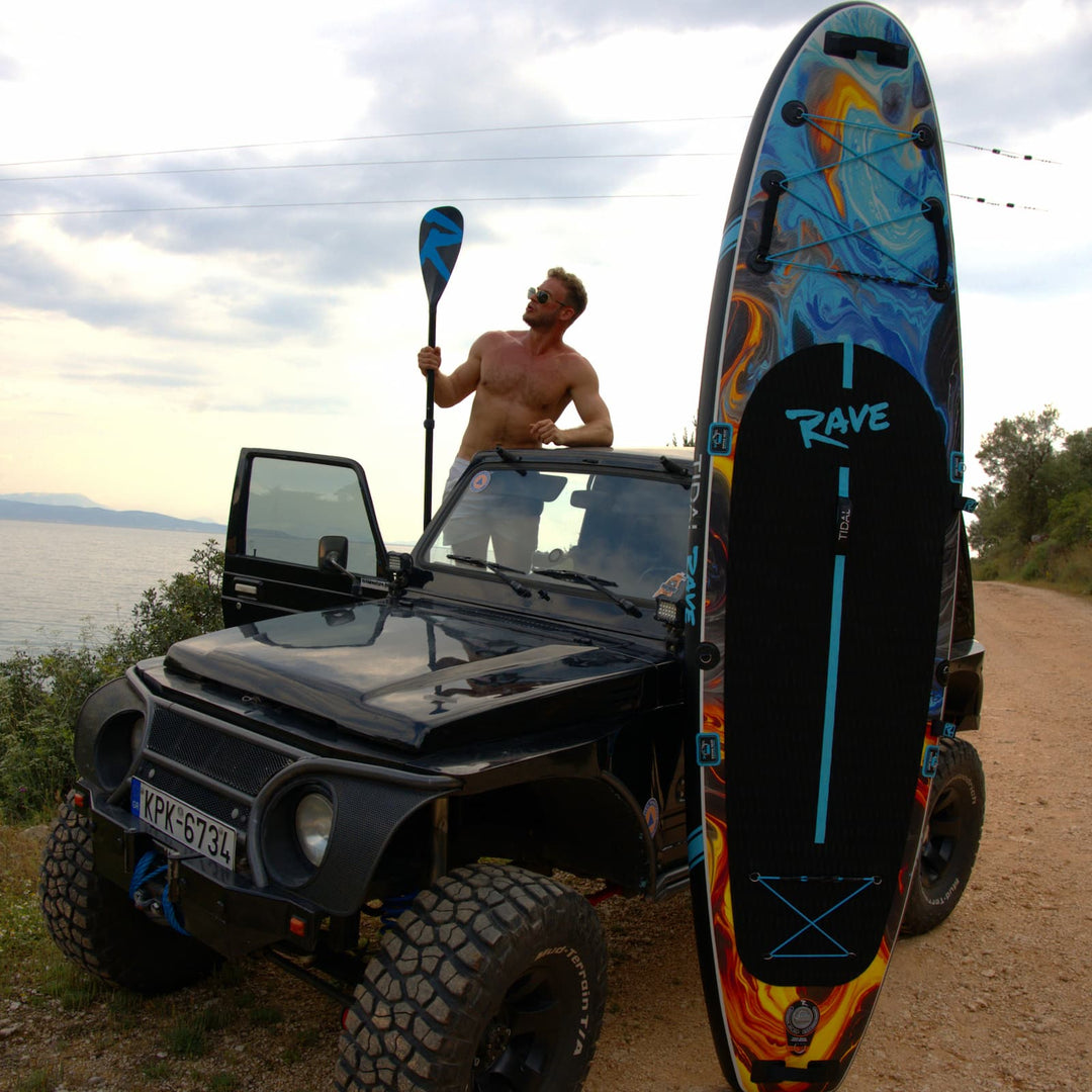 Tidal Rave™ ACRYLIC - 10’6 Inflatable Paddle Board ~ Fire & Ice – Tidal ...