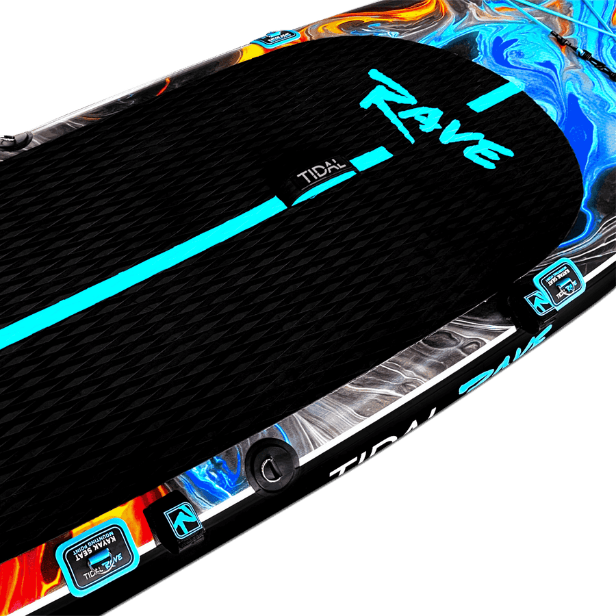 Tidal Rave™ ACRYLIC - 10’6 Inflatable Paddle Board ~ Fire & Ice