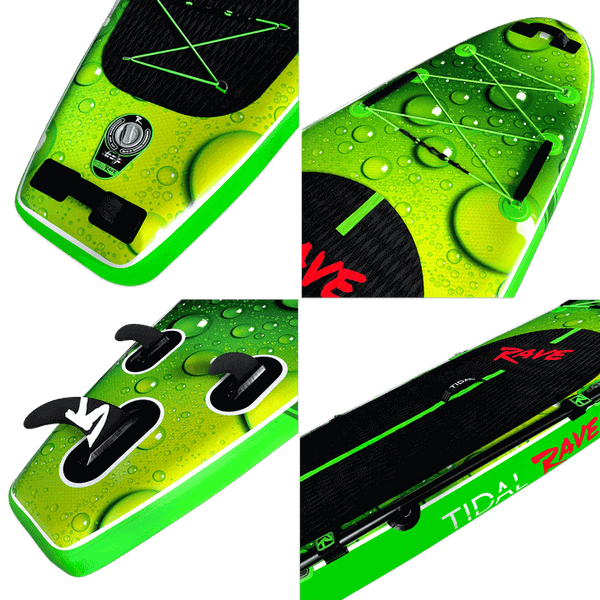 Tidal Rave™ NEON - 10’6 Inflatable Paddle Board ~ Tropica
