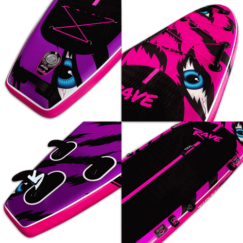 Tidal Rave™ NEON - Inflatable Paddle Board ~ Tiger