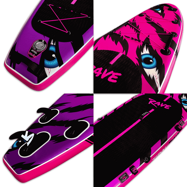 Tidal Rave™ NEON - Inflatable Paddle Board ~ Tiger